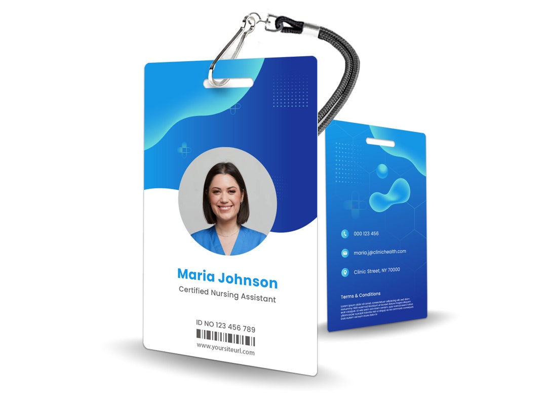 Medical Staff ID Badge - Hospital Employee Identification - Etsy