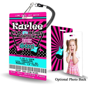 Rockstar Invitation PLASTIC Rockstar, Rockstar Invitation, Birthday ...