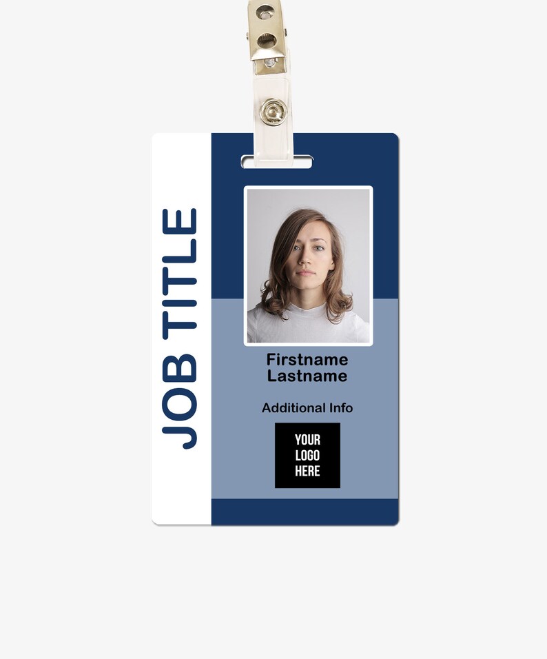 Staff Badge With Headshot - Multi-job ID Card Design Your Own Id Card ...