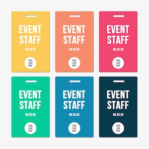 Badge for Event Staff or VIP - Event Badge, Staff ID, VIP Badge ...
