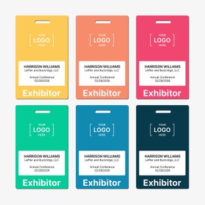 Customized Exhibitor ID Badge - Event Access Pass - Etsy