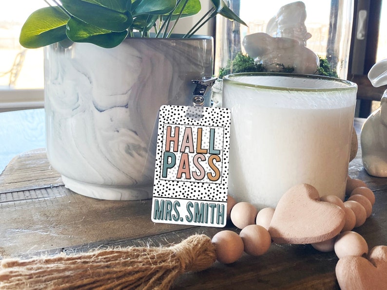 Boho Vibes Theme Classroom Hall Passes for Teachers - Etsy