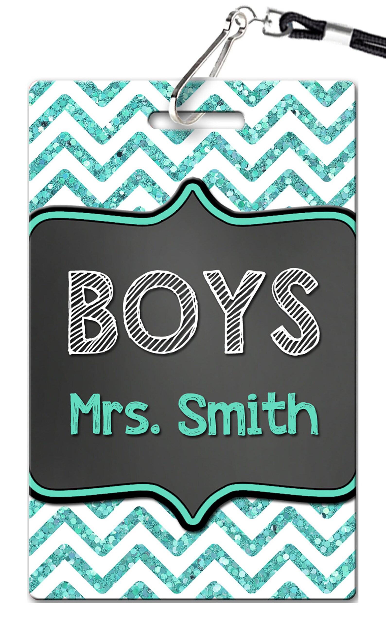 Teal Chevron Theme Classroom Hall Passes for Teachers | Etsy