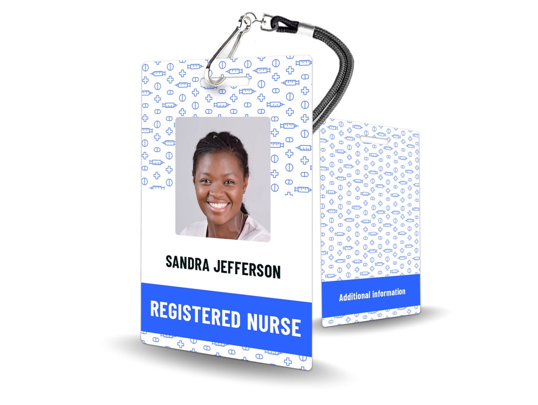 Blue Medical Healthcare ID Badge - Custom Badge, Healthcare ID ...