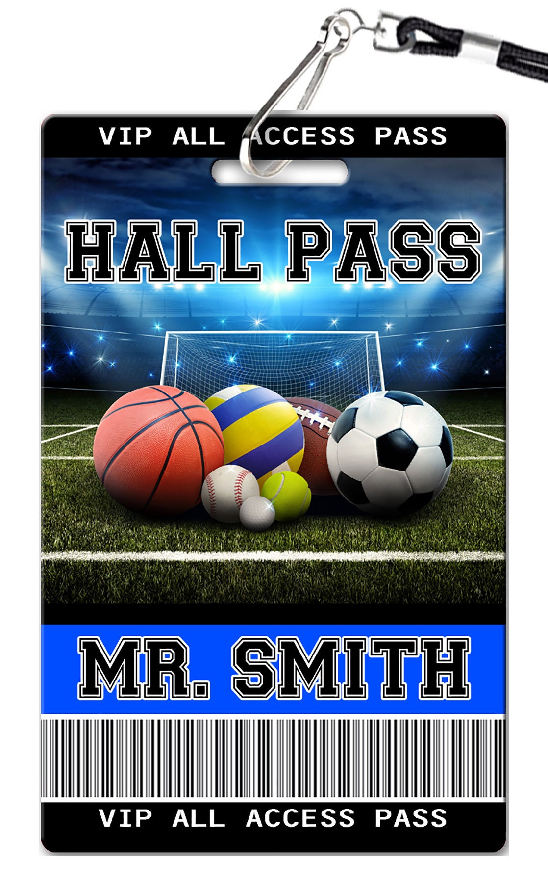 Sports Theme Classroom Hall Passes for Teachers Personalized - Etsy