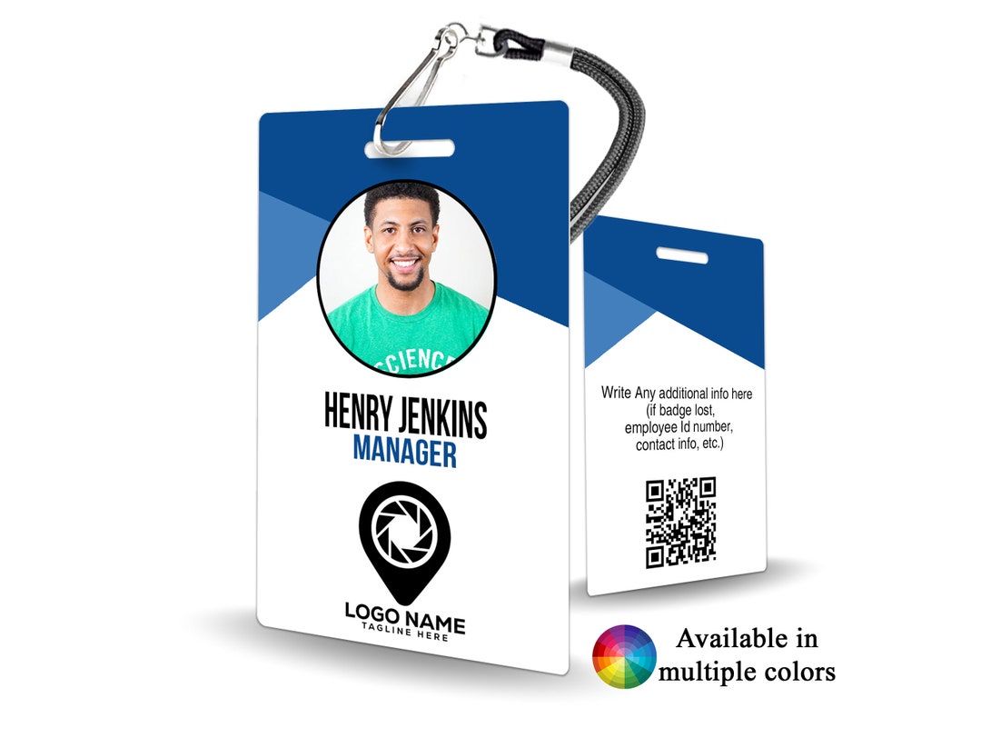 Personalized Office Badge With Photo - Customizable ID Badge for ...