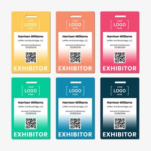 Custom Exhibitor Badge - Professional ID for Events - Etsy