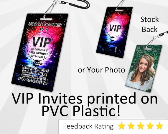 Vip Fireworks Invitation PLASTIC VIP Fireworks VIP Fireworks - Etsy