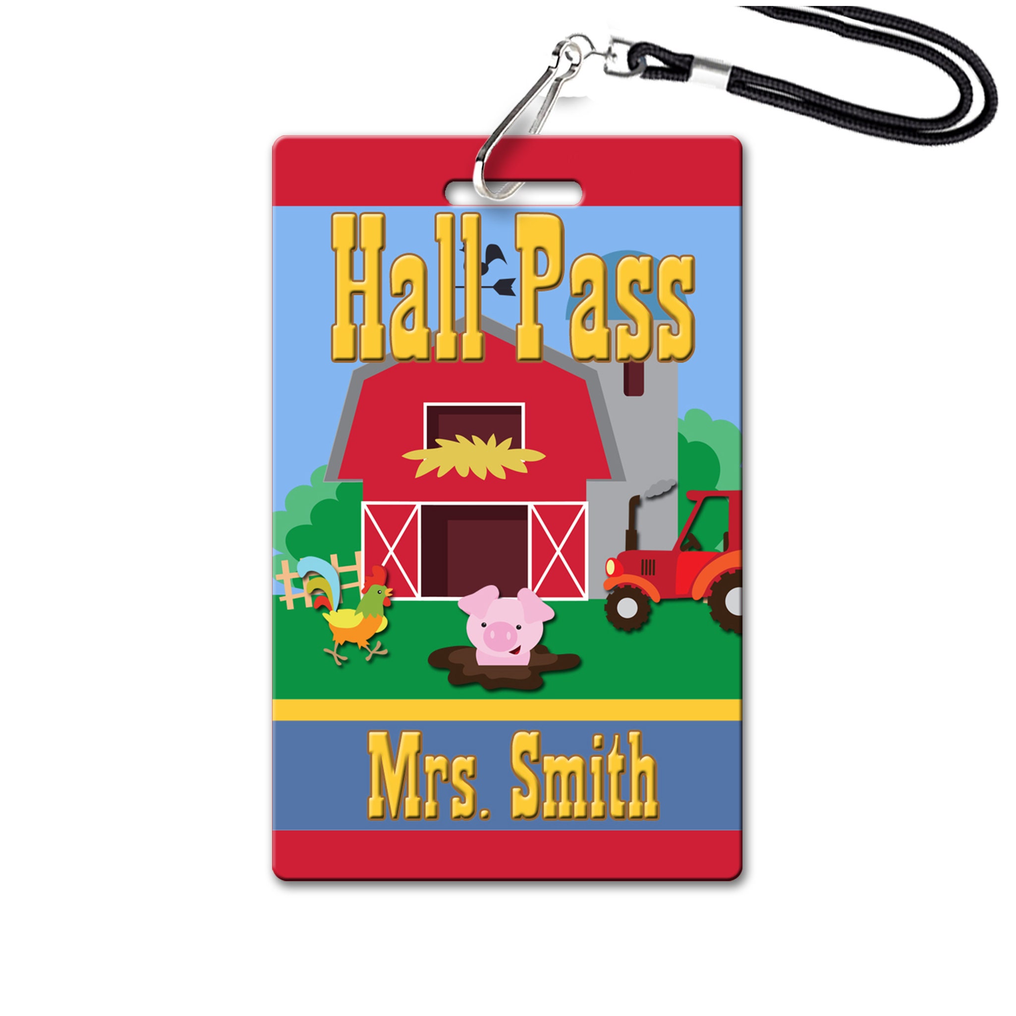 Farm Theme Classroom Hall Passes for Teachers Personalized | Etsy