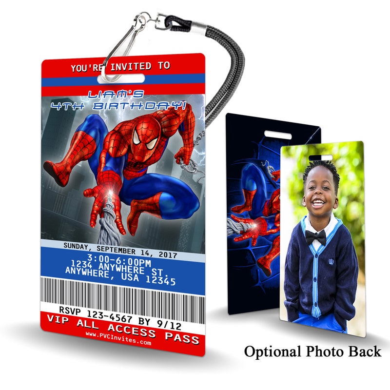 Spiderman Invitation - Etsy