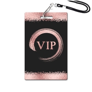 Rose Gold VIP Pass Birthday Invitation PLASTIC Rose Gold VIP Pass ...
