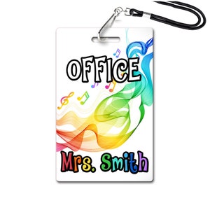 Music Theme Classroom Hall Passes for Teachers, Personalized, Hall Pass ...