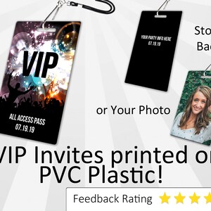 VIP Birthday Invitation PLASTIC VIP Birthday, Vip Concert Invitation ...