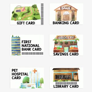 Dramatic Play Wallet Card Set (6 Cards), Pretend Play Kids Badges - Etsy