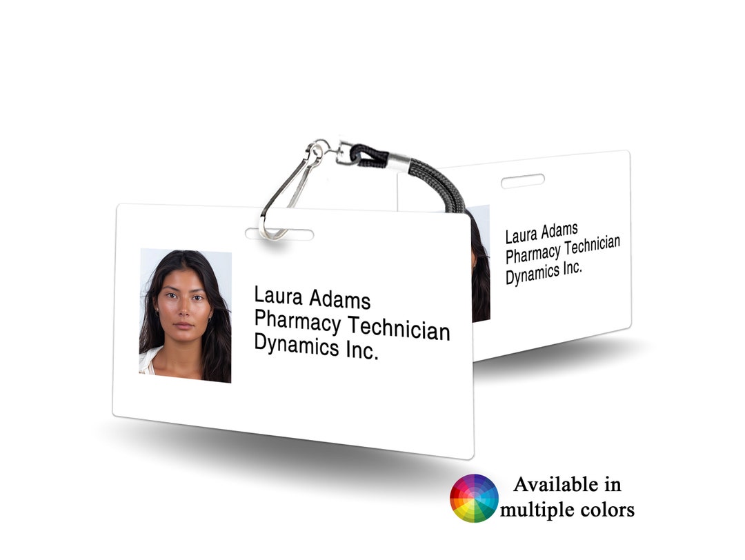 Office ID Badge - Photo ID, Customizable Badge, Employee Identification ...