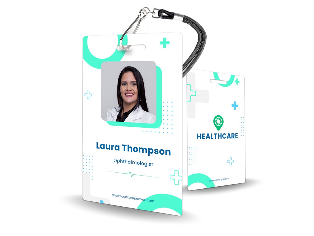Medical Employee ID Badge - Hospital Staff Identification - Etsy