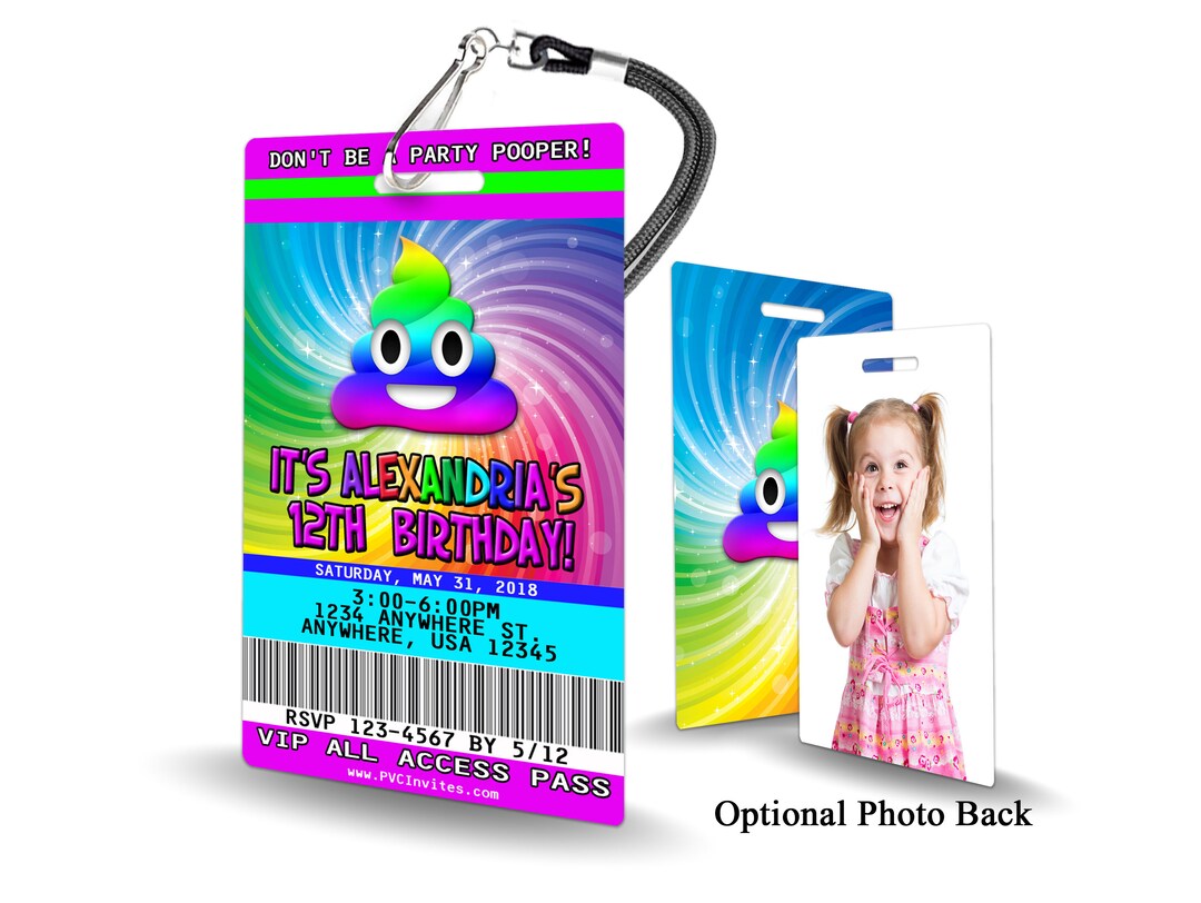 Party Pooper Birthday Invitation PLASTIC Party Pooper Birthday, Party ...