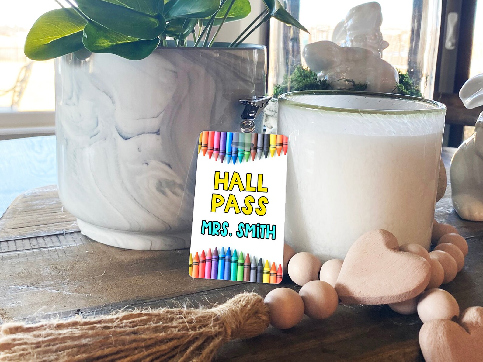 Crayons Theme Classroom Hall Passes for Teachers | Etsy