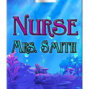 Ocean Theme Classroom Hall Passes for Teachers, Personalized, Set of 10 ...