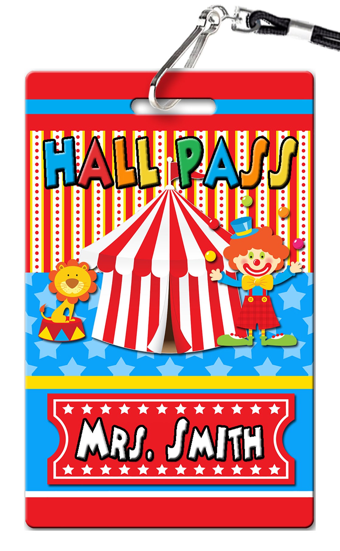 Circus Carnival Theme Classroom Hall Passes for Teachers | Etsy