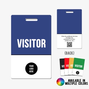 Visitor Badge for Office Multiple Colors, Custom ID Badge, Design Your ...