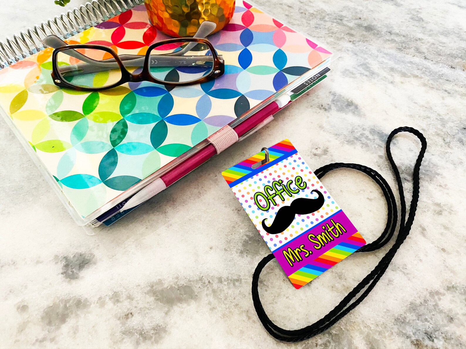 Mustache Theme Classroom Hall Passes for Teachers | Etsy