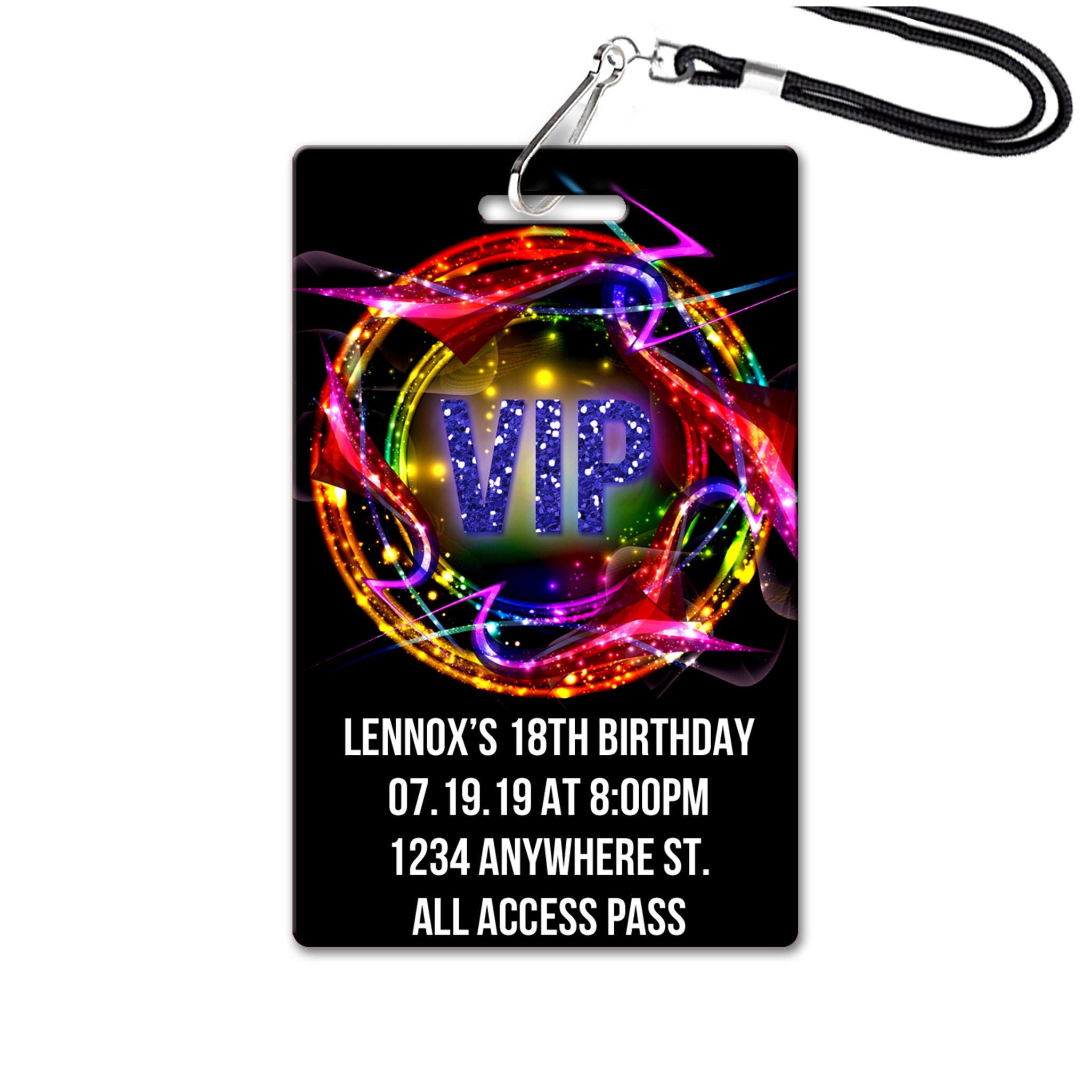 VIP Pass Birthday Invitation PLASTIC VIP Pass Birthday Vip | Etsy