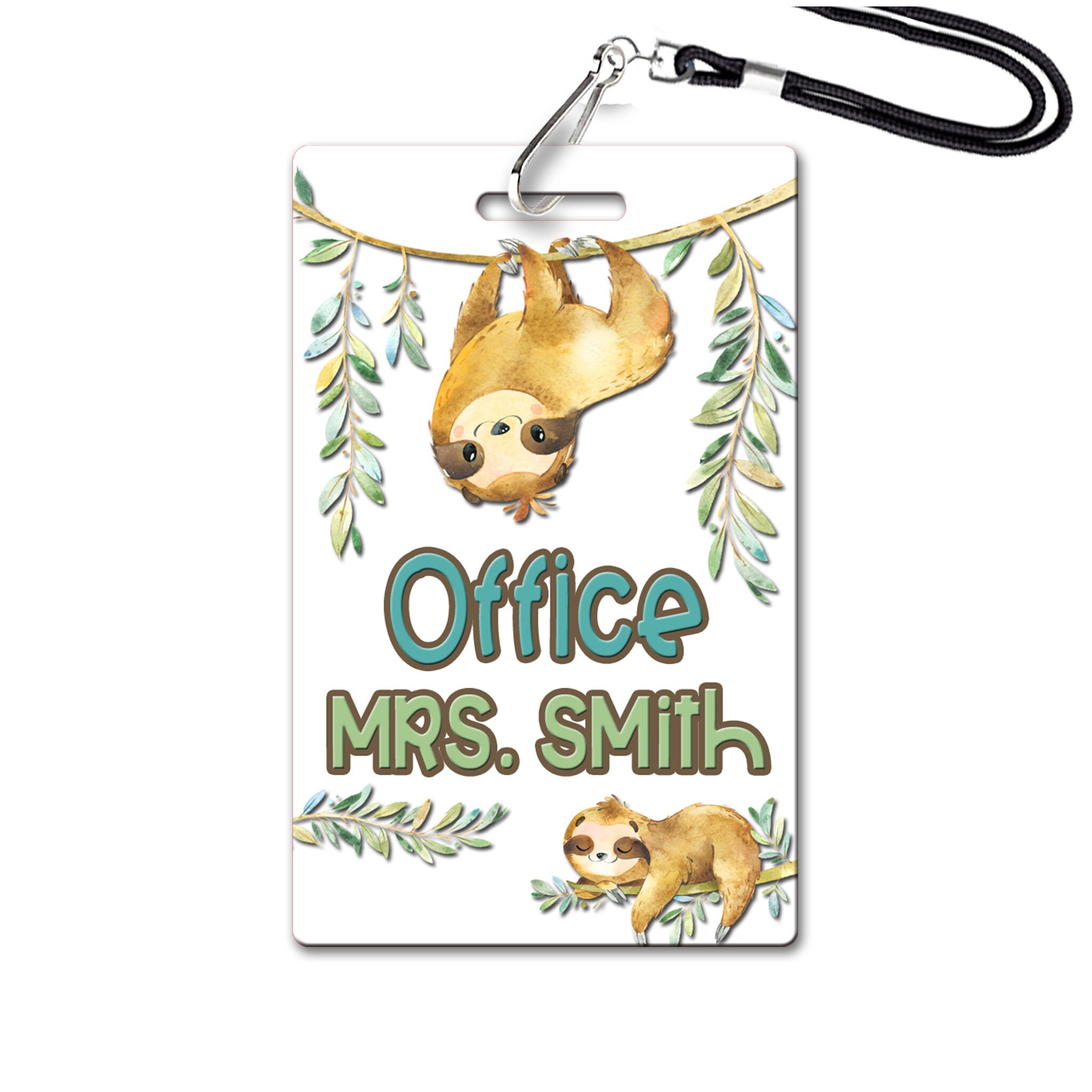 Sloth Theme Classroom Hall Passes for Teachers Personalized - Etsy