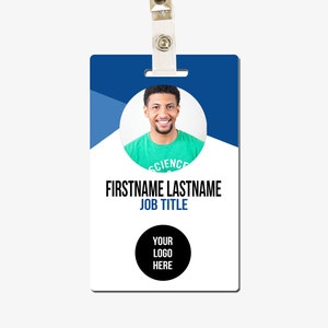 Personalized Office Badge With Photo - Customizable ID Badge for ...