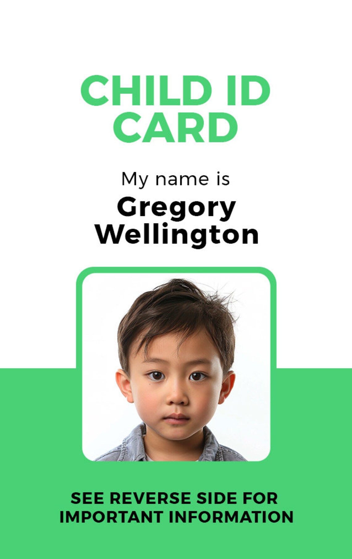 Child ID Badge - Kid Safety, ID for Children, Safety Badge - Etsy