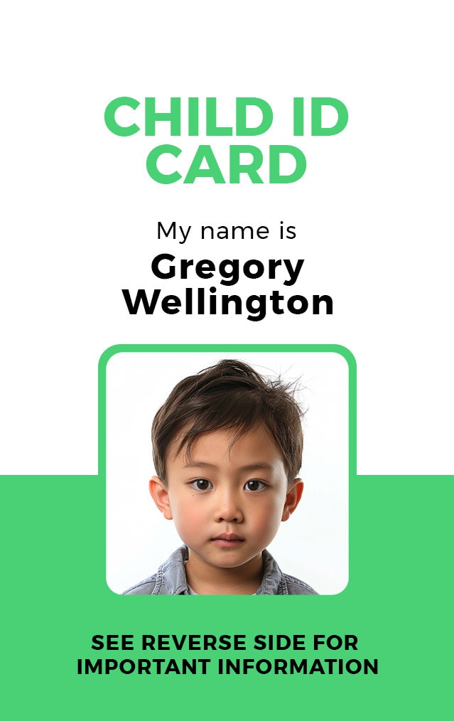 Child ID Badge - Kid Safety, ID for Children, Safety Badge - Etsy