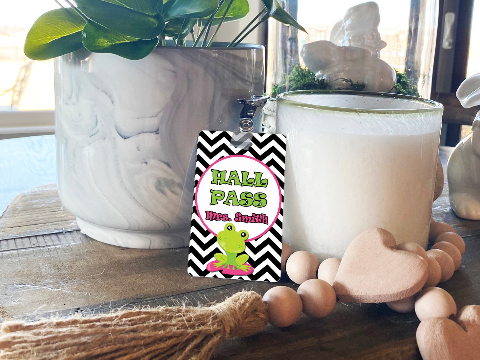 Frog Theme Classroom Hall Passes for Teachers Personalized | Etsy