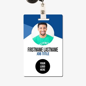 Personalized Office Badge With Photo - Customizable ID Badge for ...