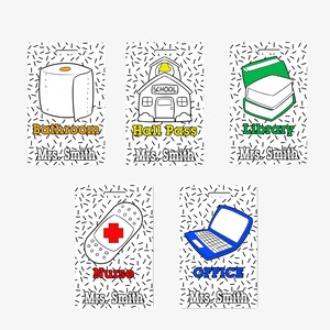 Picture Perfect Theme Classroom Hall Passes for Teachers, Personalized ...