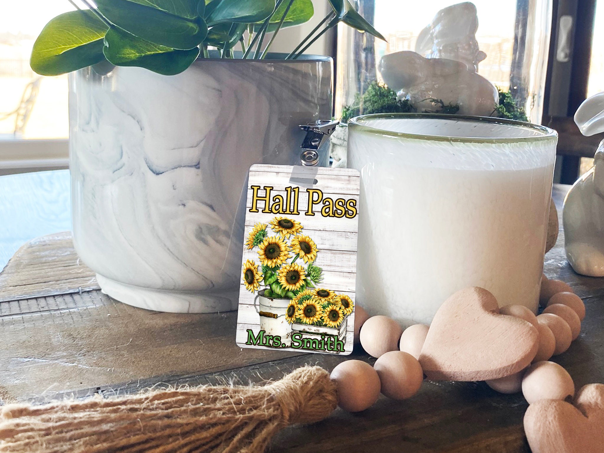 Sunflower Theme Classroom Hall Passes for Teachers | Etsy