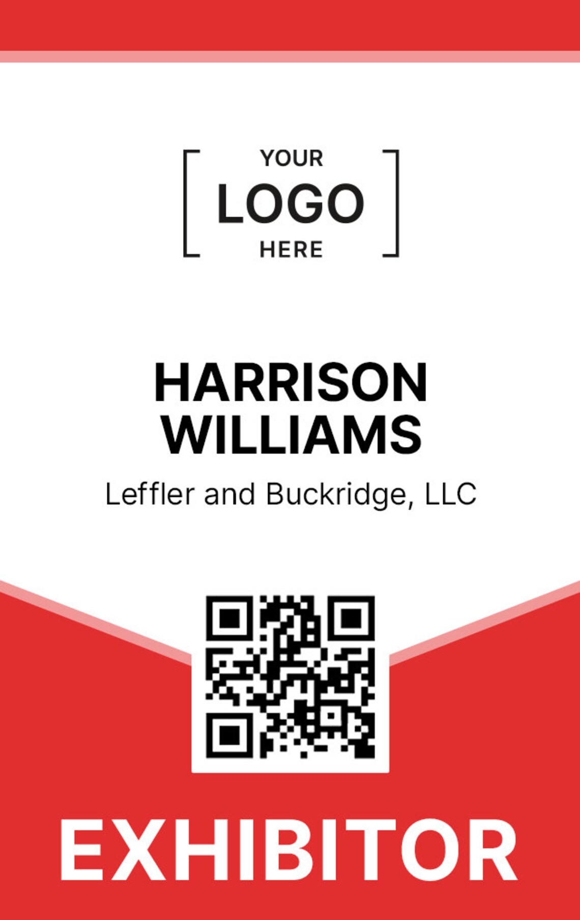 Personalized Exhibitor ID Badge - Custom QR Code Option - Etsy