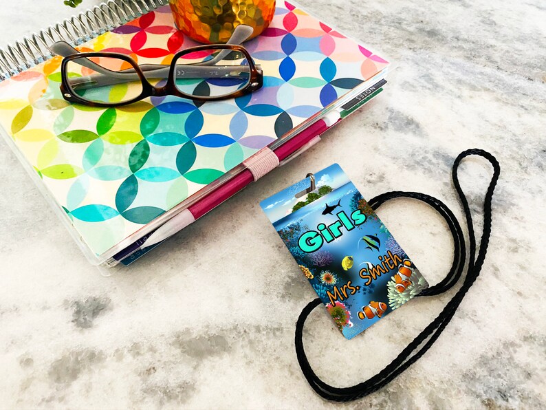 Shark Theme Classroom Hall Passes for Teachers Personalized - Etsy