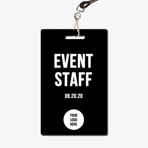 Badge for Event Staff or VIP - Event Badge, Staff ID, VIP Badge ...