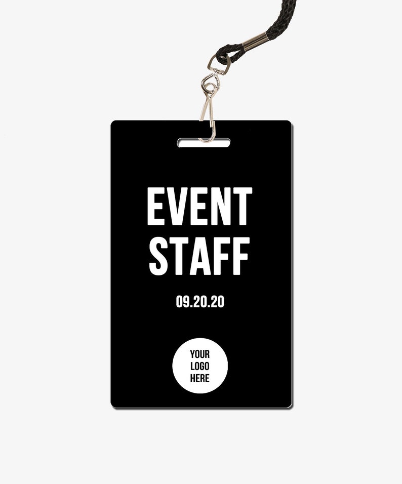 Badge for Event Staff or VIP - Event Badge, Staff ID, VIP Badge ...