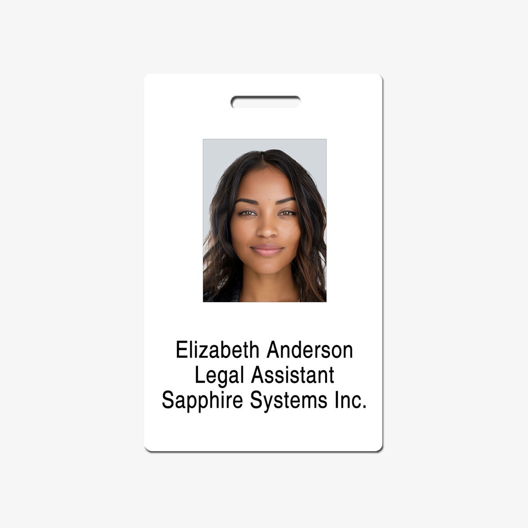 Office Employee Badge Employee ID, Photo ID, Personalized Badge, Office ...