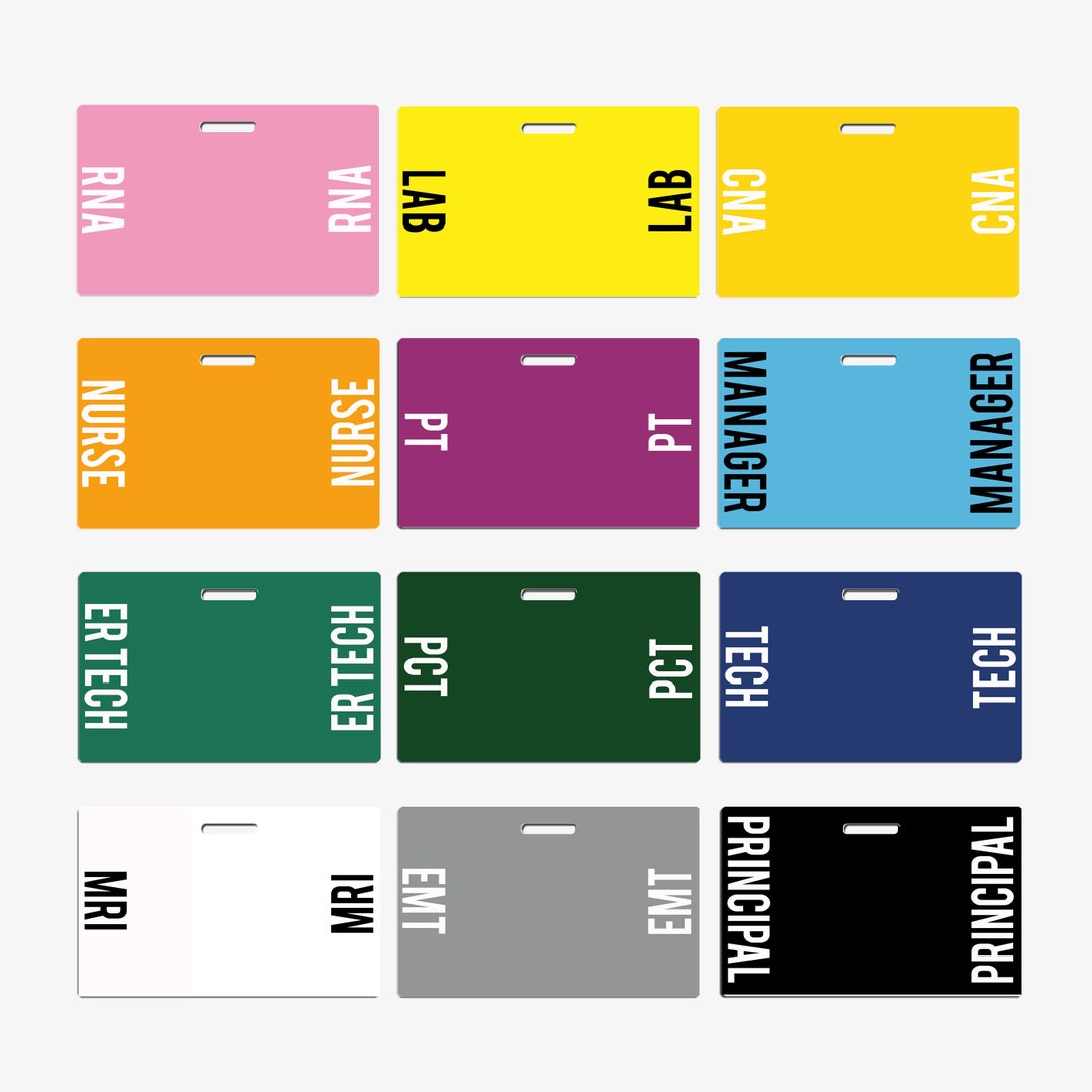 3inx2in Custom Horizontal Badge Buddy PLASTIC, for Vertical ID Cards ...