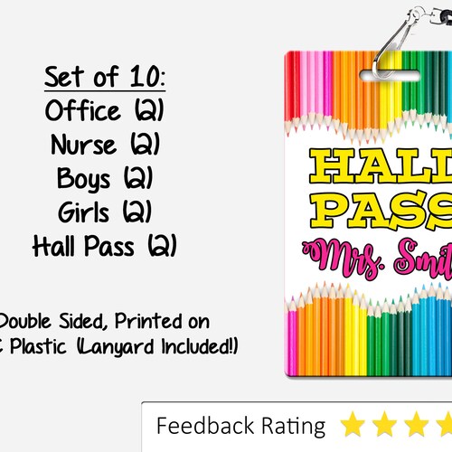 Coffee Theme Classroom Hall Passes for Teachers Personalized - Etsy
