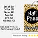Leopard Theme Classroom Hall Passes for Teachers, Personalized, Set of ...