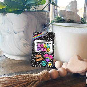Composition Book With Flair Theme Classroom Hall Passes for Teachers ...
