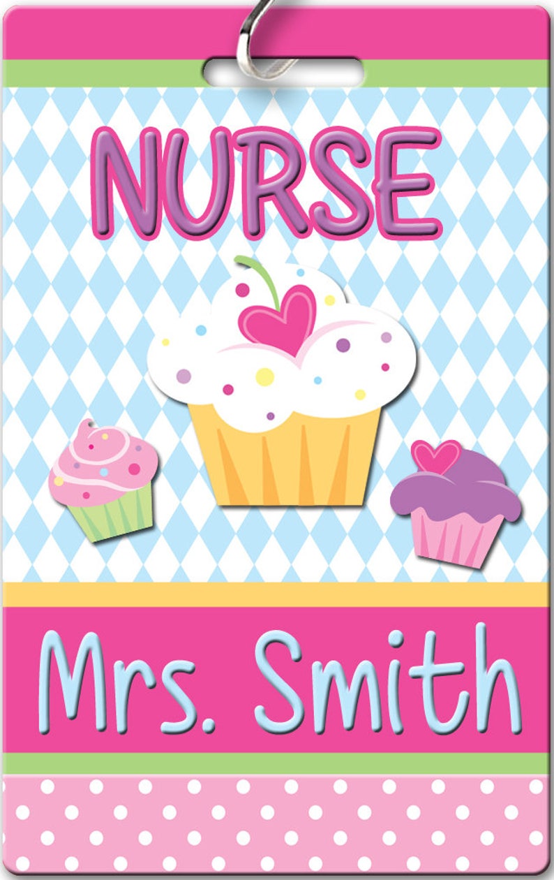 Cupcake Theme Classroom Hall Passes for Teachers, Personalized, Set of ...