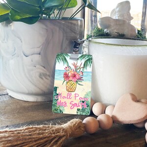 Tropical Getaway Theme Classroom Hall Passes for Teachers, Personalized ...