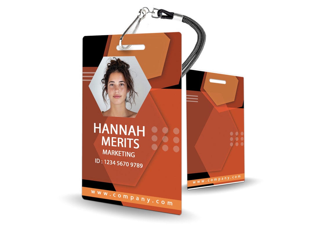 Corporate Employee ID Card - Staff Badge, Customizable ID, Corporate ID ...
