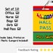 Crayon Theme Classroom Hall Passes for Teachers, Personalized, Set of ...