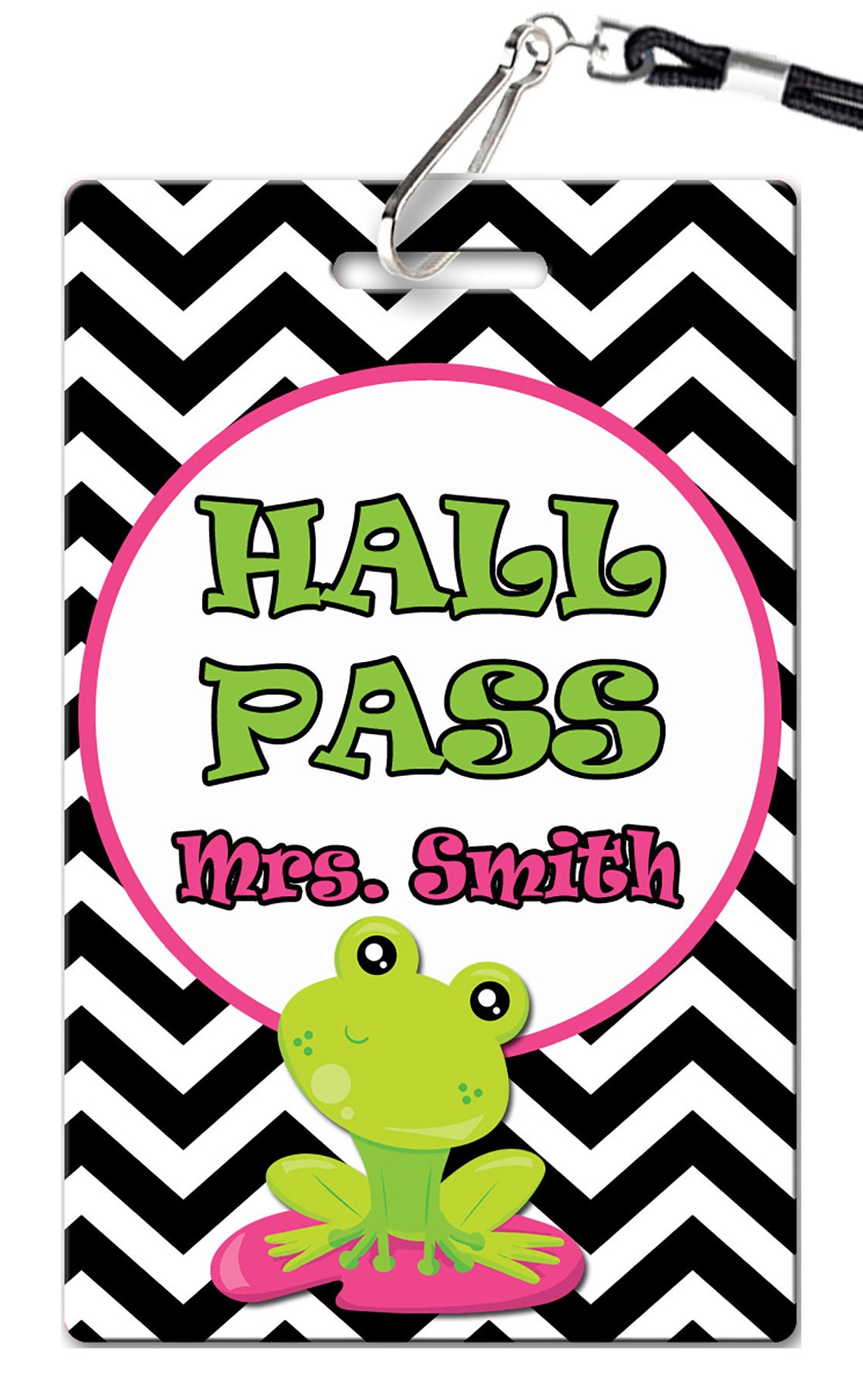 Frog Theme Classroom Hall Passes for Teachers, Personalized, Set of 10 ...