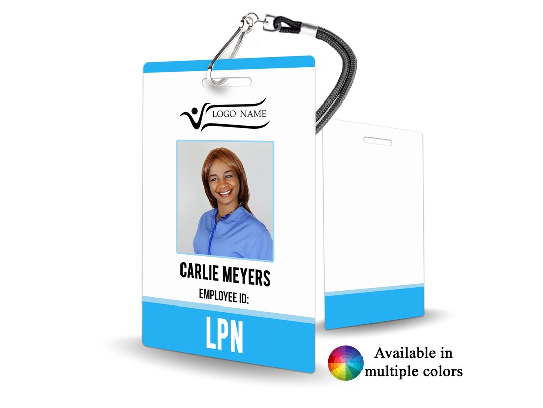 LPN Nurse Badge - Healthcare Staff ID, Medical Identification, Hospital ...
